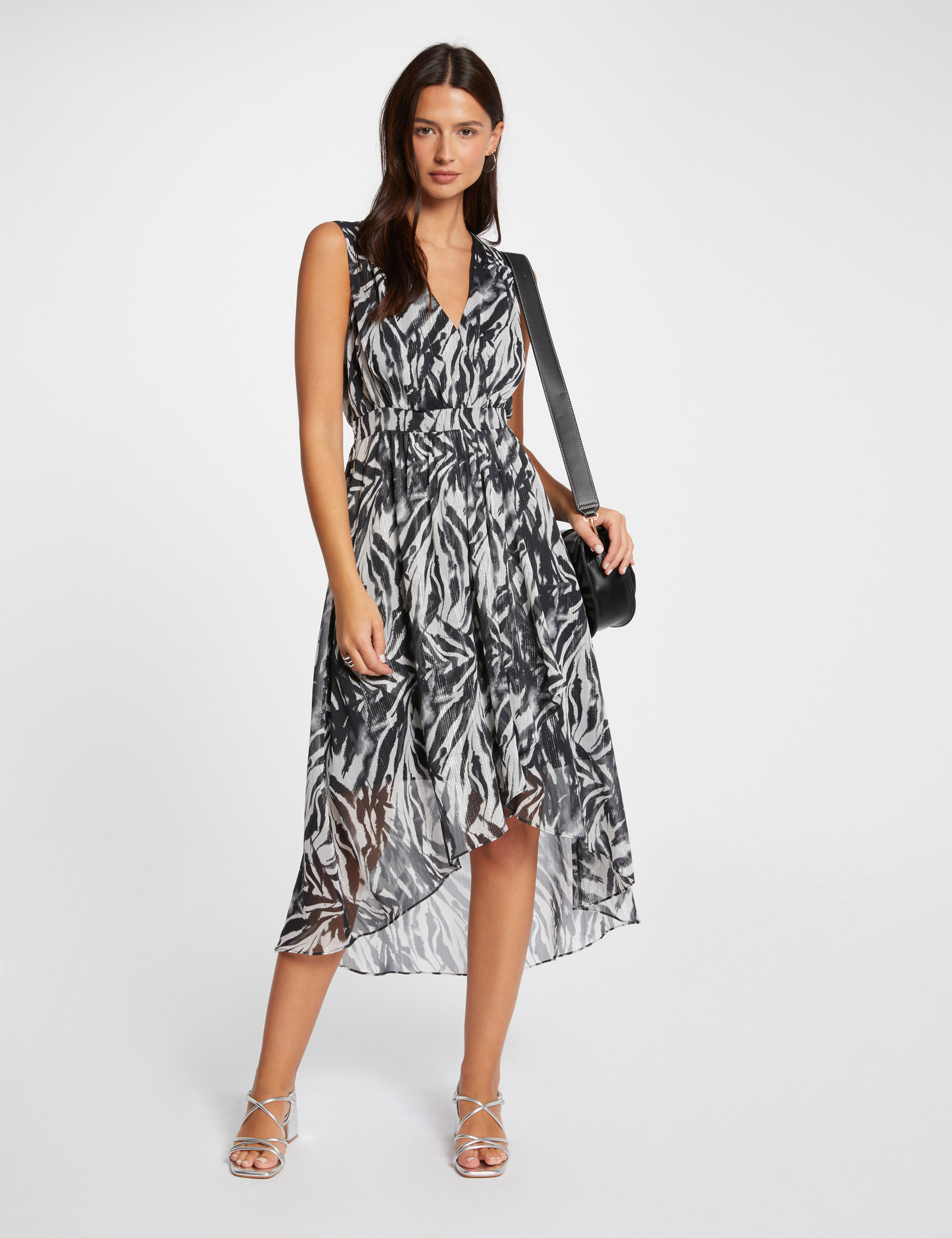 Robe longue cintrée imprimée multico femme | Morgan