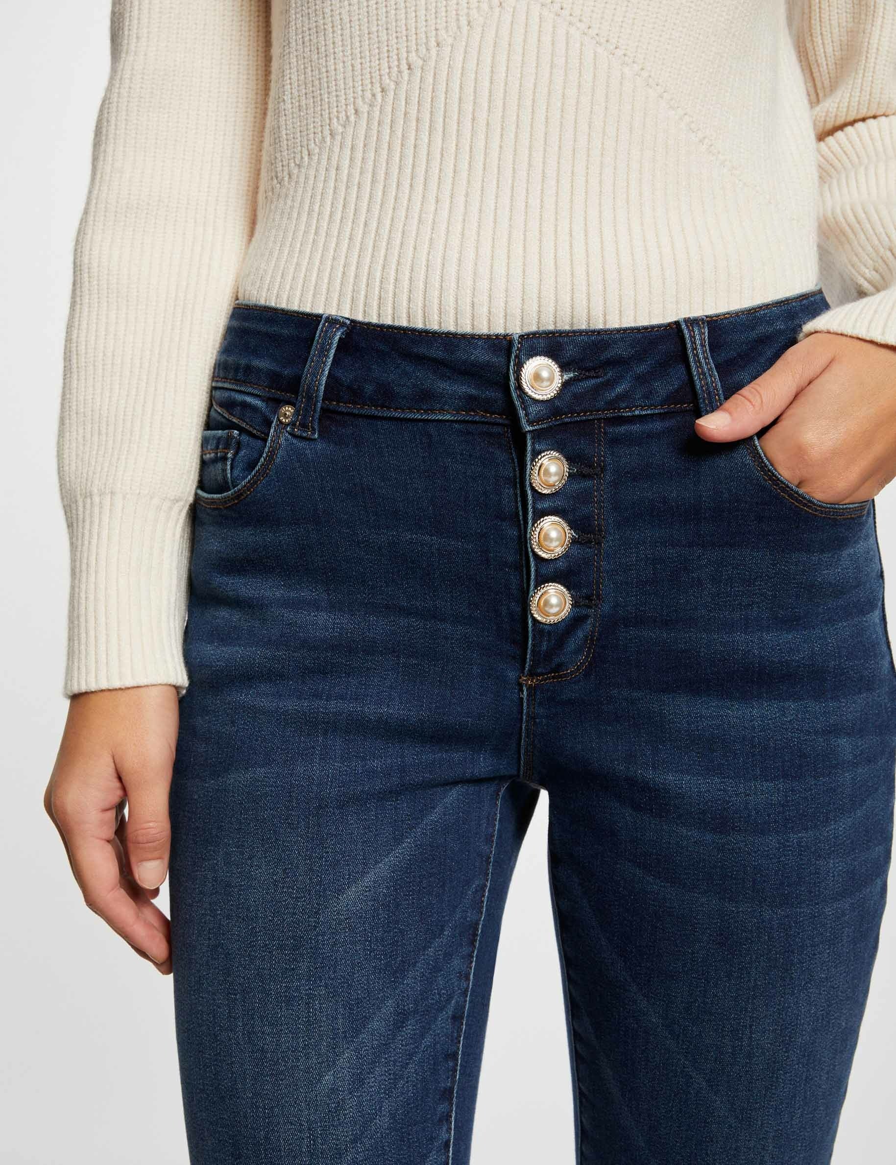 Jeans skinny boutonné jean stone femme | Morgan