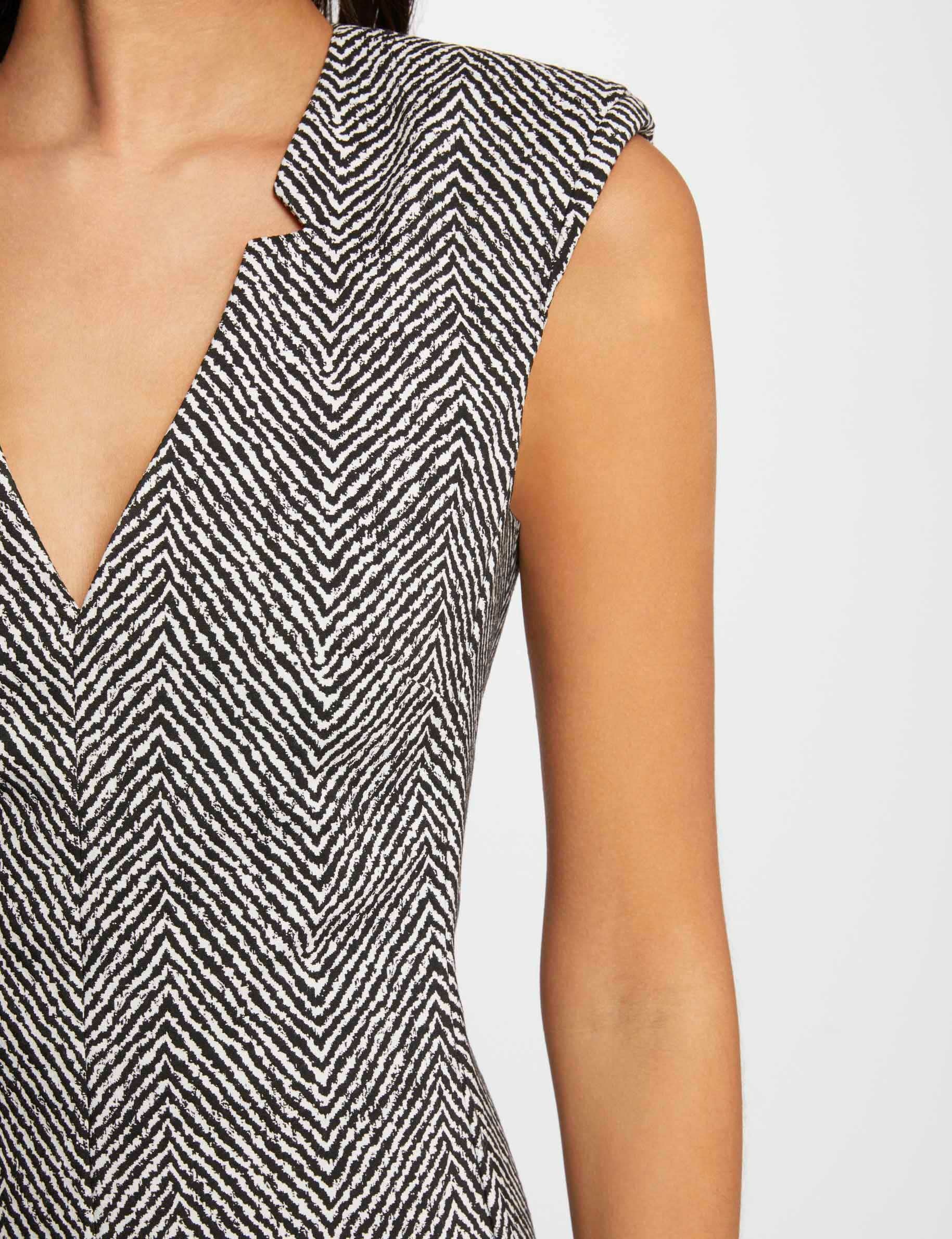 Robe courte imprimé chevron multico femme | Morgan